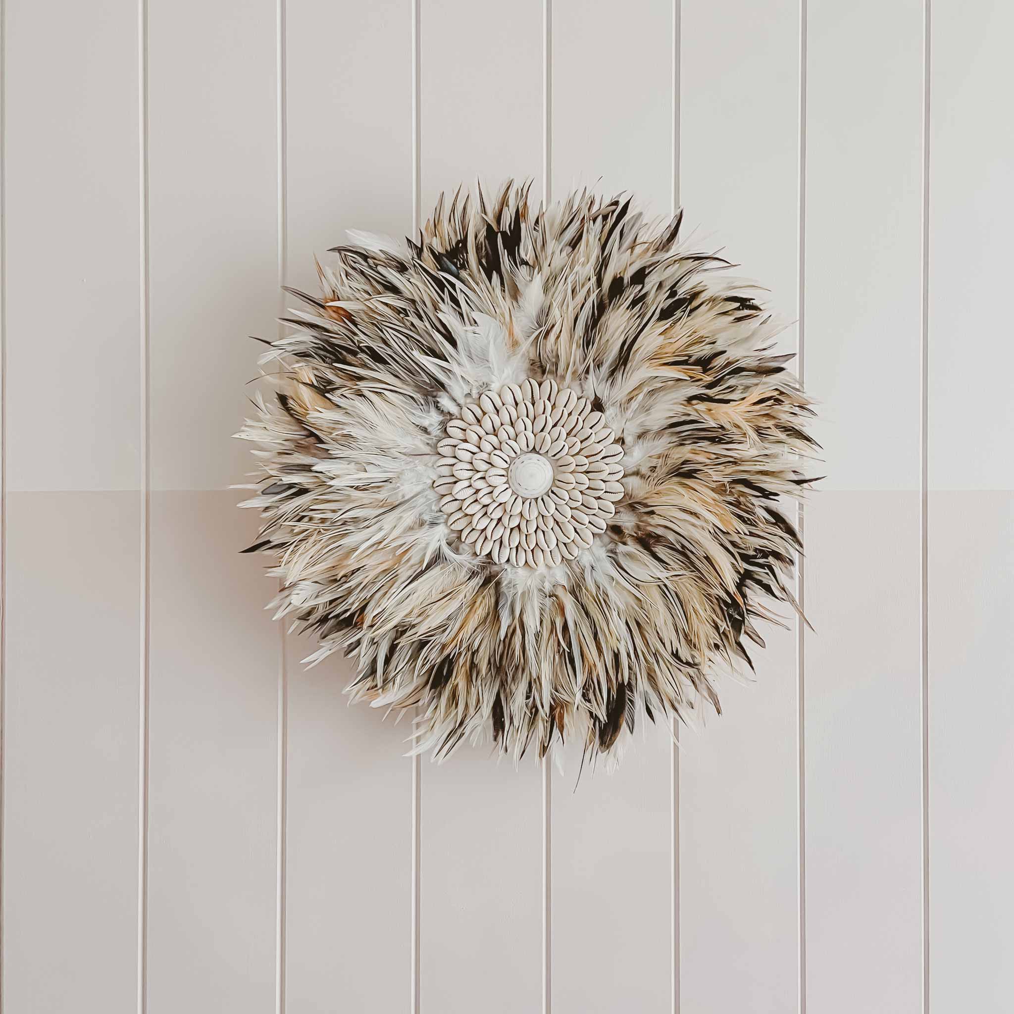 Multicolour Feather Juju Puka Wall Hang - Wall Decor – Stitch & Straw